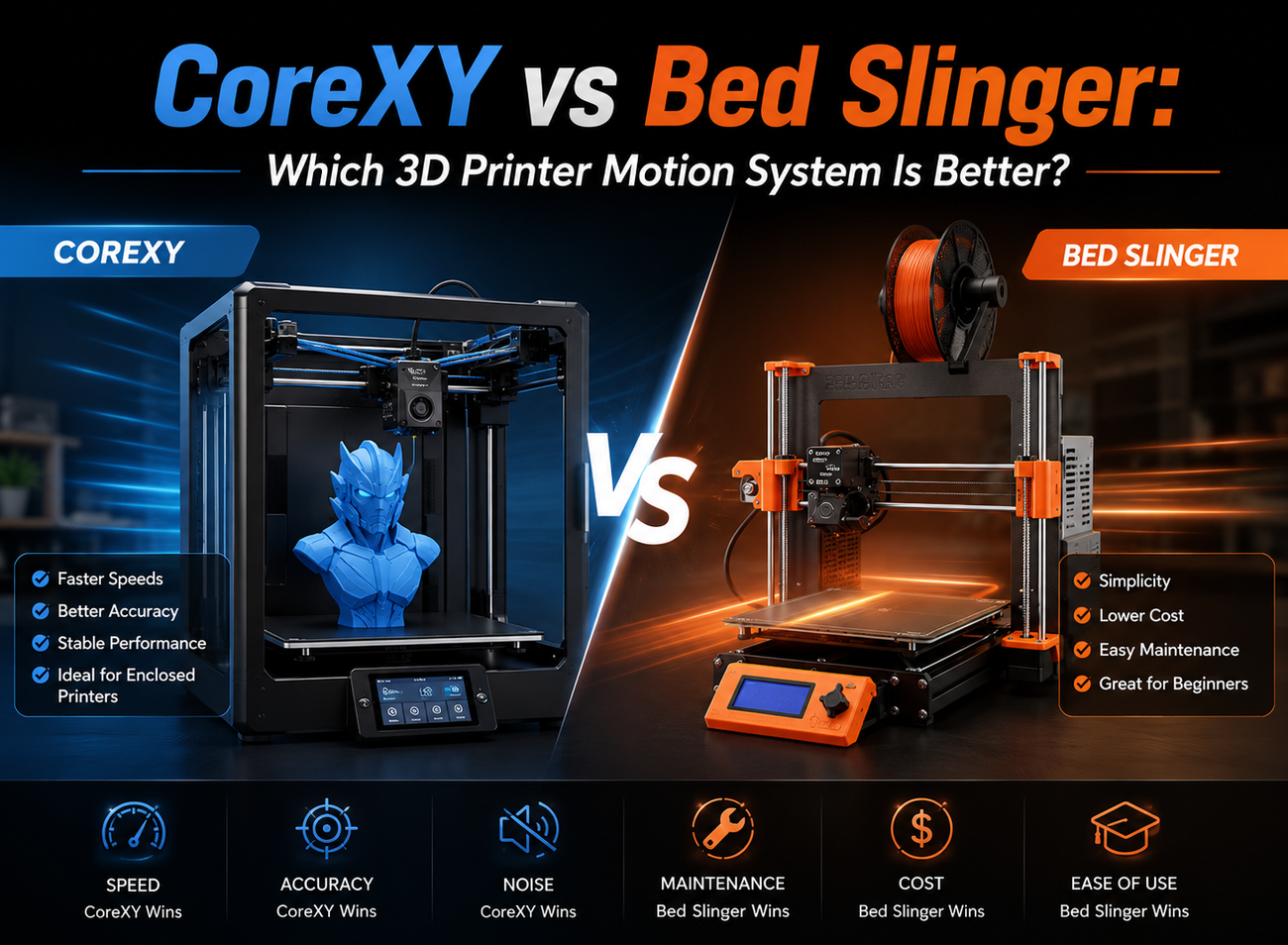 CoreXY vs Bed Slinger: Which 3D Printer Motion System Is Better?