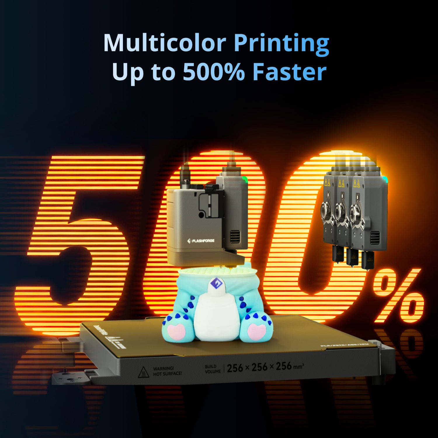 Flashforge Creator 5 Quad Toolheads Multi-Color 3D Printer | Fast ...